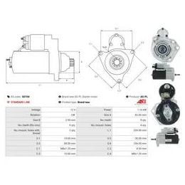 AS-PL Starter S0104 12V f&uuml;r VW 36911023SV 085911023J 85911023BX