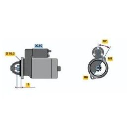 Bosch Starter 0 986 022 151 12V f&uuml;r MERCEDES-BENZ SMART A0051510701 0003188V006 Q0003188V004