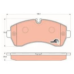TRW Bremsbelagsatz, Scheibenbremse GDB1696 vorne rechts links mit Zubeh&ouml;r f&uuml;r VW MERCEDES-BENZ 9074209901 A0054205320 A004420822027