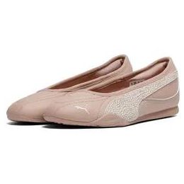 Sneaker Puma "CATCH SOLEIL BALLERINA TOPCAT", Damen, Gr. 37,5, rose latte, frosted ivory, Puma gold, Synthetik, Schuhe Sneaker, mit Leo-Print, mit Schn&uuml;rung, mit profilierter Gummi-Laufsohle