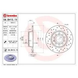 Brembo Bremsensatz-Vorn und hinten SG00000EZ6 Bremsensatz, Scheibenbremse vorne rechts links Gelocht 288mm f&uuml;r SKODA VW (SVW) SEAT (FAW) JETTA AUDI 1K