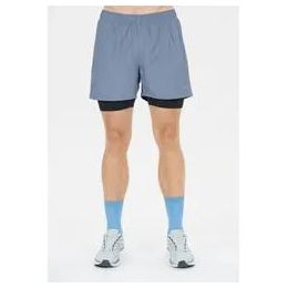Shorts Endurance "Kros", Gr. XXL, US-Gr&ouml;&szlig;en, blau, schwarz, 95% Polyester, 5% Elasthan, unifarben, kurz, Hosen Shorts, Im 2-in-1-Design mit Quick Dry und Stretch-Funktion