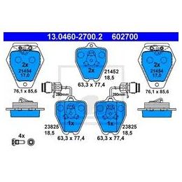 ATE Bremsensatz-Hinterachse SG00000CY2 Bremsensatz, Scheibenbremse vorne hinten rechts links bel&uuml;ftet 314mm f&uuml;r VAG 441615301AA 4D0698151AD 4A0698451