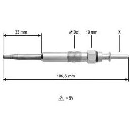 Valeo Gl&uuml;hkerze 345134 5V f&uuml;r ALPINA BMW 7786869 12237786869