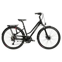 Trekkingrad KROSS "Damen-Trekkingrad 28" Trans 7.0 Schwarz 20 G&auml;nge" Gr. 48, schwarz, schwarz, Fahrr&auml;der, Damen, 48cm, 28 Zoll (71,12cm) hinten: 28 Zoll (71,12cm)