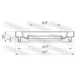 FEBEST Wellendichtring, Antriebswelle 95HDS-38620513X 62mm f&uuml;r HYUNDAI MAZDA FORD G569-25-744 G560-25-744 G56025744