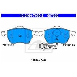 ATE Bremsensatz-Vorn und hinten SG00000D73 Bremsensatz, Scheibenbremse vorne rechts links voll 288mm f&uuml;r SKODA VAG 8E0615601 4A0698451 4A0615301B