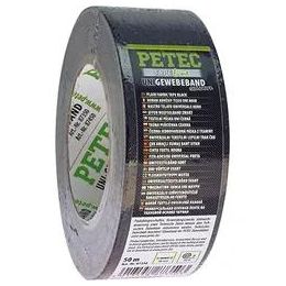 Petec Uni-Gewebeband, schwarz, 48 MM x 50 M 87350 Klebeband schwarz