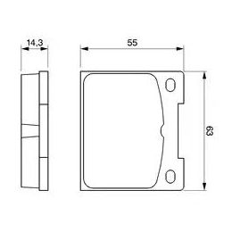Bosch Bremsbelagsatz, Scheibenbremse 0 986 460 881 vorne rechts links f&uuml;r PEUGEOT TALBOT FORD LANCIA VOLVO ROVER TRIUMPH 5015923 424893 1424023