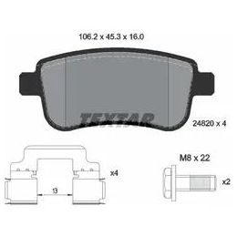 TEXTAR Bremsbelagsatz, Scheibenbremse 2482001 f&uuml;r RENAULT SAMSUNG