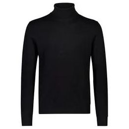 Rollkragenpullover LINDBERGH "Rollkragenpull Slim Fit", Herren, Gr. 3XL, schwarz, Obermaterial: 80% Viskose, 20% Nylon, hoch geschlossener Ausschnitt, Pullover Rollkragenpullover