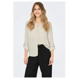 Langarmbluse Only "OnlyASMIN-SIESTA LS LINEN BL SHIRT PNT", Damen, Gr. M, gelb (moonbeam), Web, Obermaterial: 80% Viskose, 20% Leinen, unifarben, oversize, Blusen