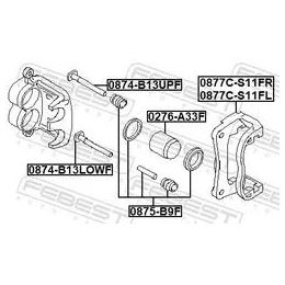 FEBEST Bremssattelhaltersatz 0877C-S11FL vorne links f&uuml;r SUBARU 26225-SA010 26225-AE070 26225-AE040