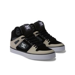 Sneaker DC Shoes "Pure High-Top", Herren, Gr. 10,5 (44), bunt (schwarz, grau, braun), Obermaterial:Obermaterial: Leder / Futter: Textil / Au&szlig;ensohle: Gummi;, Schuhe Sneaker