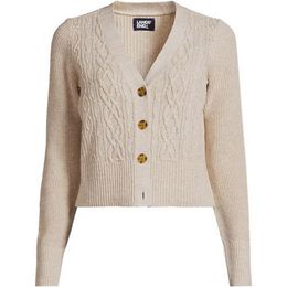 LANDS' END Cardigan aus Leinenmix, Damen,  Pink, by Lands' End