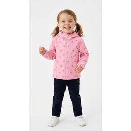 Softshelljacke Tom Tailor, M&auml;dchen, Gr. 128/134, big pink strawberry print, Softshell, Obermaterial: 100% Polyester. Futter: 100% Polyester, bedruckt, regular fit normal, elastischer Bund, Jacken Softshelljacke, mit All-Over Print