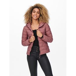 Steppjacke Only "ONLTAHOE HOOD JACKET OTW NOOS", Damen, Gr. S, witherot rose, Steppware, Obermaterial: 100% Nylon, unifarben, tailliert, elastischer Bund, Jacken Steppjacke, Kunstfaser, perfekt f&uuml;r den &Uuml;bergang