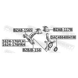 FEBEST Manschette, Trag-/F&uuml;hrungsgelenk BZBJB-156 vorne rechts links f&uuml;r MERCEDES-BENZ NISSAN 2463304700 54501-5DA0A A2423300700