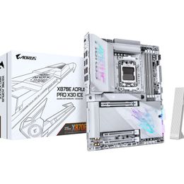 Gigabyte Mainboard "X870E AORUS PRO X3D ICE Mainboard &ndash; Unterst&uuml;tzt AMD Ryzen 9000 Prozess", ohne farbbezeichnung, B:31cm H:9,4cm T:34cm, Mainboards, Mainboard