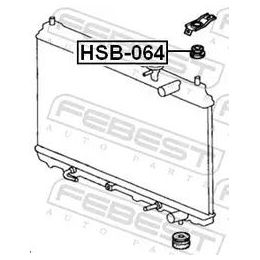 FEBEST Lagerung, K&uuml;hler HSB-064 f&uuml;r HONDA 74173-SK3-E00 EJP1483 74173-SJ4-000