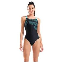 Badeanzug arena "W arena KIKKO SWIMSUIT SWIM PRO BACK", Damen, Gr. 40, N-Gr, schwarz, water, Obermaterial: 80% Polyamid, 20% Elasthan, Badeanz&uuml;ge Badeanzug