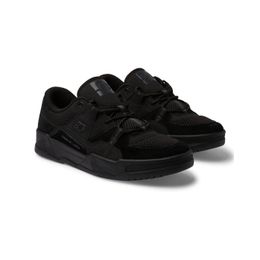 Sneaker DC Shoes "Construct", Herren, Gr. 10 (43), schwarz (schwarz, schwarz, schwarz), Obermaterial:54.6% Leder, 20.9% Synthetikmaterial, 25.5% Microfaser;, Schuhe Sneaker
