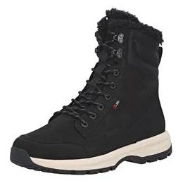 Winterboots Rieker SPORT, Herren, Gr. 43, schwarz, Nubukleder, unifarben, Schuhe Winterboots, Schn&uuml;rboots, Winterstiefelette mit wasserabweisender RiekerTEX-Membran