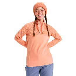Pullunder Roxy "Sayna Half Zip", Damen, Gr. S, peach pink Roxygram tonal, Obermaterial: 100% Microfaser;, Pullover Pullunder