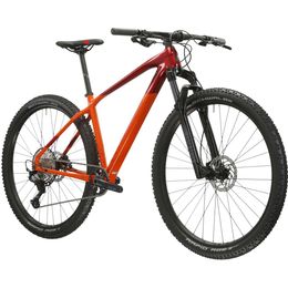 Mountainbike KROSS "Hardtail Level 10.0" Gr. 41, rot (rot, schwarz), Fahrr&auml;der, Herren, 41cm, 29 Zoll (73,66cm) hinten: 29 Zoll (73,66cm), Mountainbike, mit Carbon-Rahmen und -Gabel