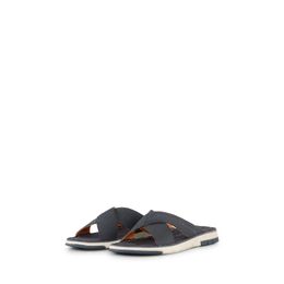 Tom Tailor Herren Slides mit Logo-Applikation, blau, Uni, Gr. 41