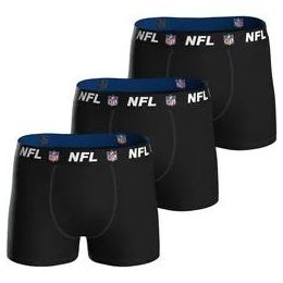 Boxershorts NFL "Boxershort NFL SHIELD 3pk Boxers 3er Pack", Herren, Gr. XXL, schwarz, Obermaterial: 95% Baumwolle CO. 5% Elasthan EL., Unterhosen