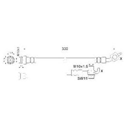 ATE Bremsschlauch 24.5133-0310.3 hinten links f&uuml;r FORD VOLVO 1436638 31261707 31305096