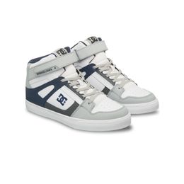 Sneaker DC Shoes "Pure High-Top EV", M&auml;dchen, Gr. 1(32), blau (grau, blau, wei&szlig;), Obermaterial:Obermaterial: Leder / Futter: Textil / Au&szlig;ensohle: Gummi;, Schuhe Sneaker