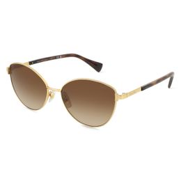 Ralph Lauren Ralph 0RA4145 | Damen-Sonnenbrille | Fassung: Vollrand, Cat Eye, Metall, Gold Gl&auml;nzend | Glasfarbe: Braun Verlaufend