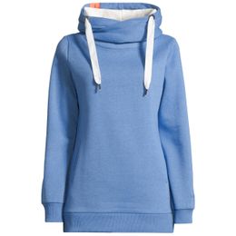 Kapuzenpullover SALZHAUT "Hoodie JESSI", Damen, Gr. XS, blau (ocean blau), Obermaterial: 55% Baumwolle CO. 45% Polyester PES., Pullover Kapuzenpullover