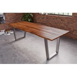 Baumkantentisch HERO / 180x90 / V-Gestell Silber