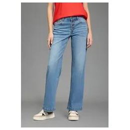 Weite Jeans Bruno Banani, Damen, Gr. 36, N-Gr, light blau used, Denim/Jeans, Obermaterial: 98% Baumwolle, 2% Elasthan, unifarben, weit lang, Jeans, mit Elasthan-Anteil, aus Baumwollmaterial