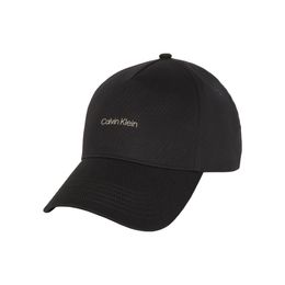 Baseball Cap Calvin Klein "COTTON TWILL W/ HW CAP", Herren, schwarz, Web, Baumwolle, unifarben, Caps, Gr&ouml;&szlig;enverstellbar mit festem Schirm