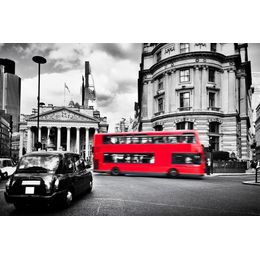 Fototapete papermoon "London Doubledecker", bunt, B:3m L:2,23m, Vlies, Tapeten