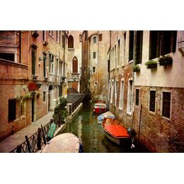Fototapete papermoon "Venedig Stra&szlig;e", bunt, B:3m L:2,23m, Vlies, Tapeten