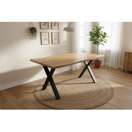 Esstisch DUA / 120x80 / X-Gestell Schwarz
