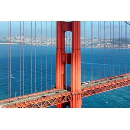 Fototapete papermoon "Golden Gate Bridge", bunt, B:3m L:2,23m, Vlies, Tapeten