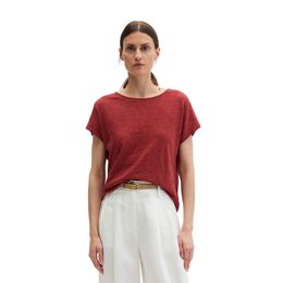 Marc O'Polo T-Shirt MARC O'POLO "aus Slub-Jersey", Damen, Gr. L, tall poppy, Obermaterial: 100% Baumwolle, unifarben, Basic, regular fit, U-Boot-Ausschnitt, normaler Saum, Shirts T-Shirt