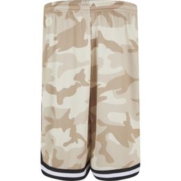 Shorts Urban Classics "Urban Classics Herren Mesh AOP Shorts", Herren, Gr. M, US-Gr&ouml;&szlig;en, simplesandcamo, 100% Polyester, loose fit, Hosen Shorts