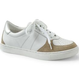 LANDS' END Sneakers aus Leder, Damen,  Wei&szlig;, Leder, by Lands' End