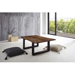 Couchtisch LUBIN / nussbaumfarben / U-Gestell Schwarz