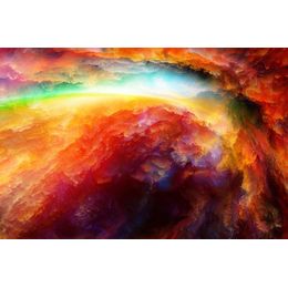 Fototapete papermoon "3D Design HIMMEL GALAXIE KUNST DEKO XXL", bunt, B:3m L:2,23m, Vlies, Tapeten