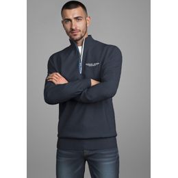 Sweatshirt Bruno Banani "Sweat Toyer", Herren, Gr. L (52/54), blau (marine), Sweatware, Obermaterial: 60% Baumwolle, 40% Polyester, bedruckt, unifarben, Sweatshirts Sweatshirt