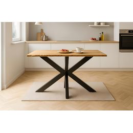 Esstisch Salvador / 120x80 / Spider-Gestell Schwarz