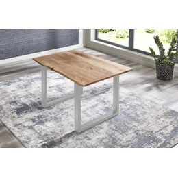 Baumkantentisch BILLY / naturfarben / 120x80 / U-Gestell Silber